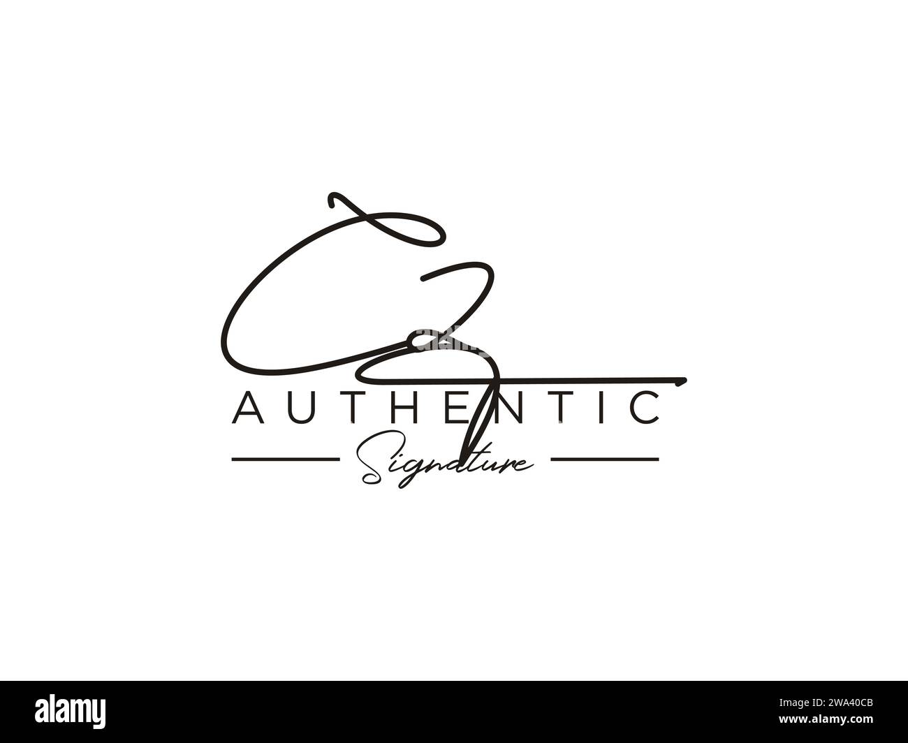 CZ Signature Logo Template Vector Stock Vector Image & Art - Alamy