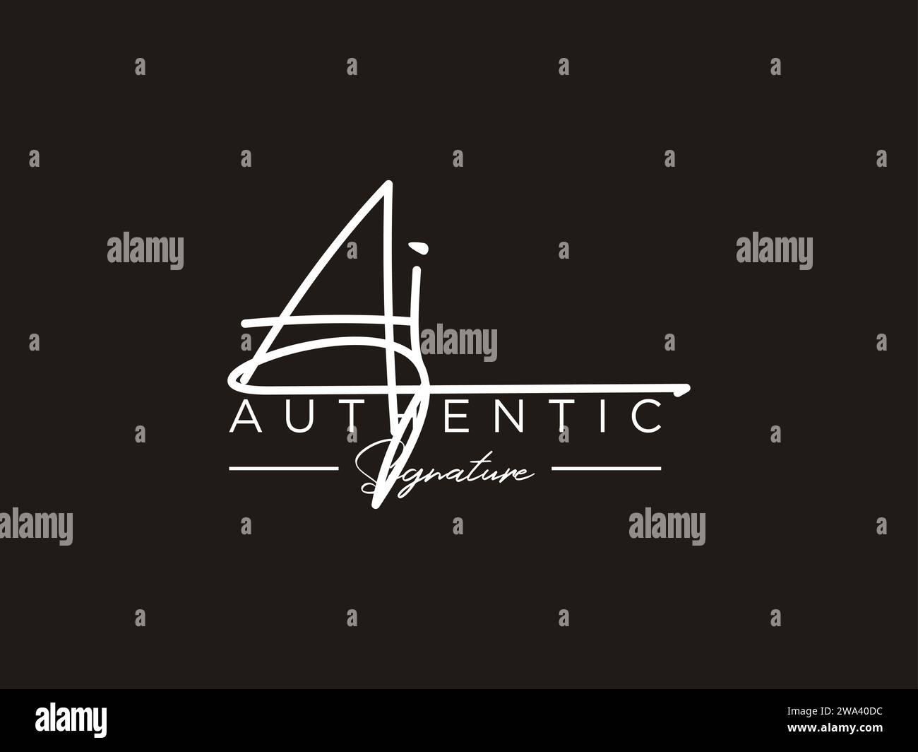 AI Signature Logo Template Vector Stock Vector Image & Art - Alamy