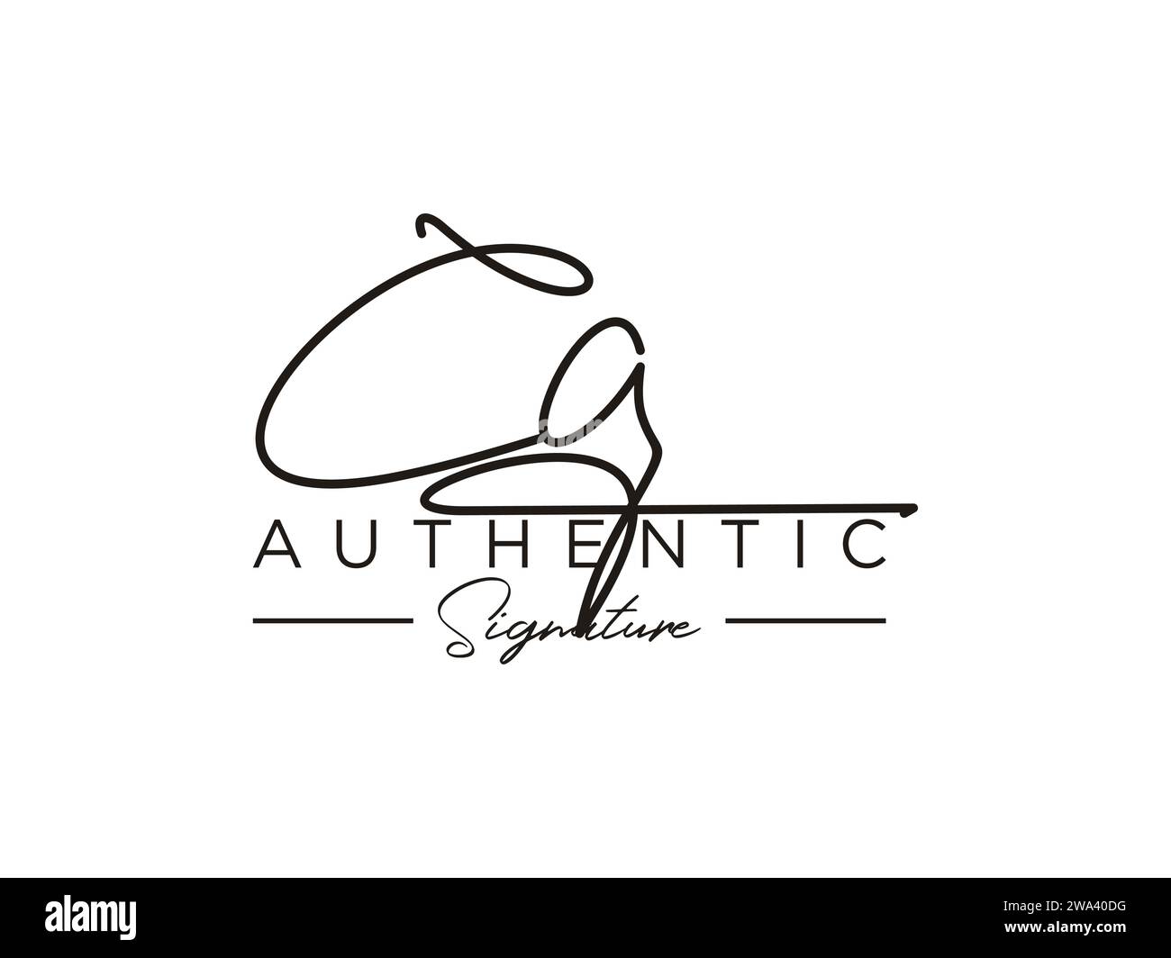CA Signature Logo Template Vector Stock Vector Image & Art - Alamy
