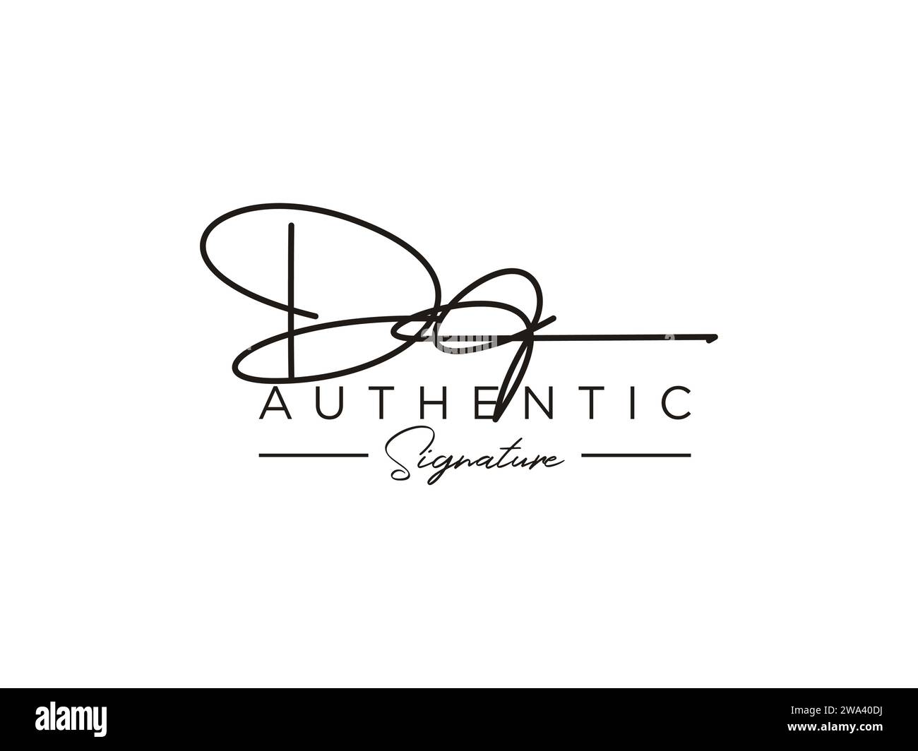 DO Signature Logo Template Vector Stock Vector Image & Art - Alamy