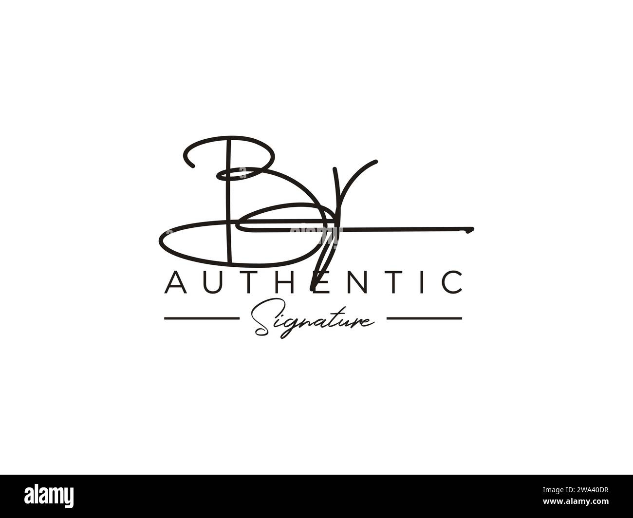 BR Signature Logo Template Vector Stock Vector Image & Art - Alamy
