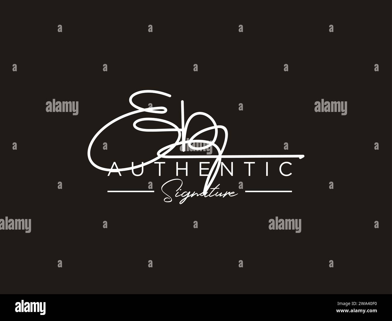 EB Signature Logo Template Vector Stock Vector Image & Art - Alamy