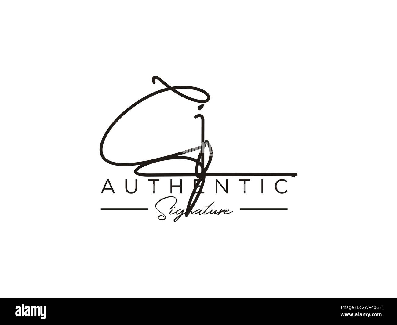 CJ Signature Logo Template Vector Stock Vector Image & Art - Alamy