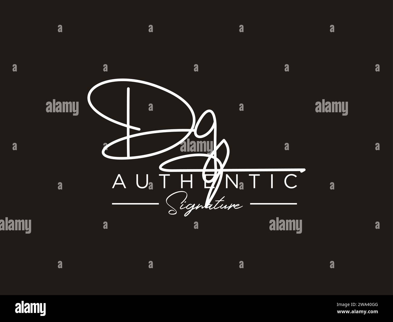 DG Signature Logo Template Vector Stock Vector Image & Art - Alamy
