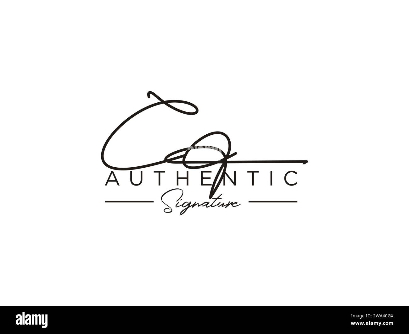 CO Signature Logo Template Vector Stock Vector Image & Art - Alamy