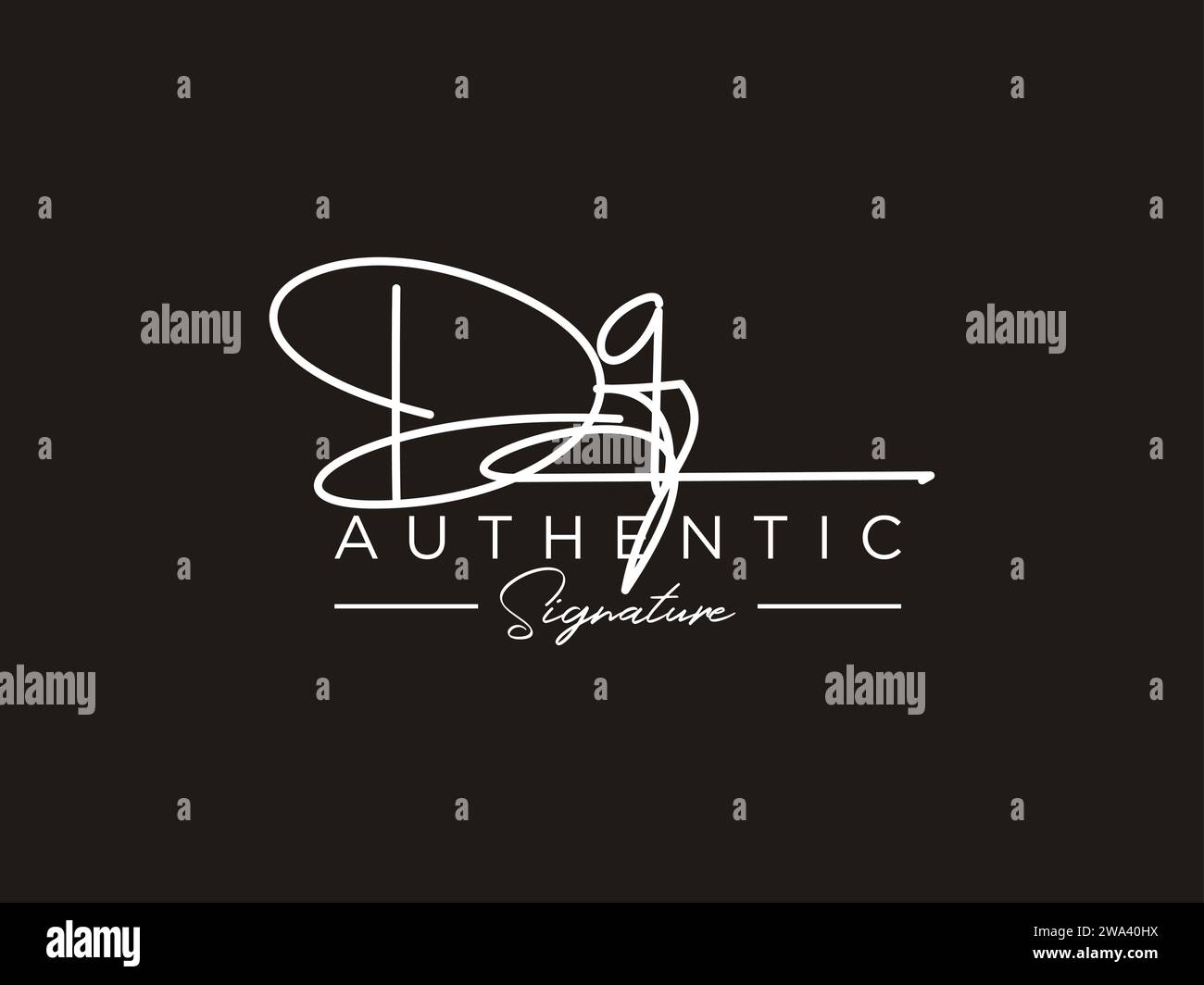 DQ Signature Logo Template Vector Stock Vector Image & Art - Alamy