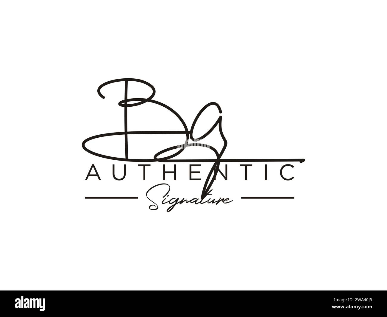 BA Signature Logo Template Vector Stock Vector Image & Art - Alamy