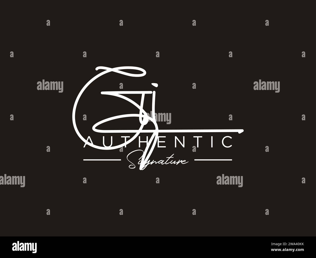 GI Signature Logo Template Vector Stock Vector Image & Art - Alamy
