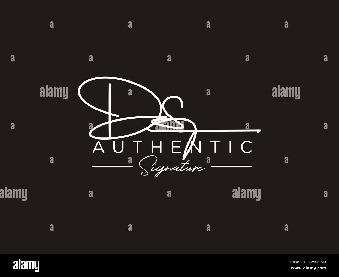 DS Signature Logo Template Vector Stock Vector Image & Art - Alamy