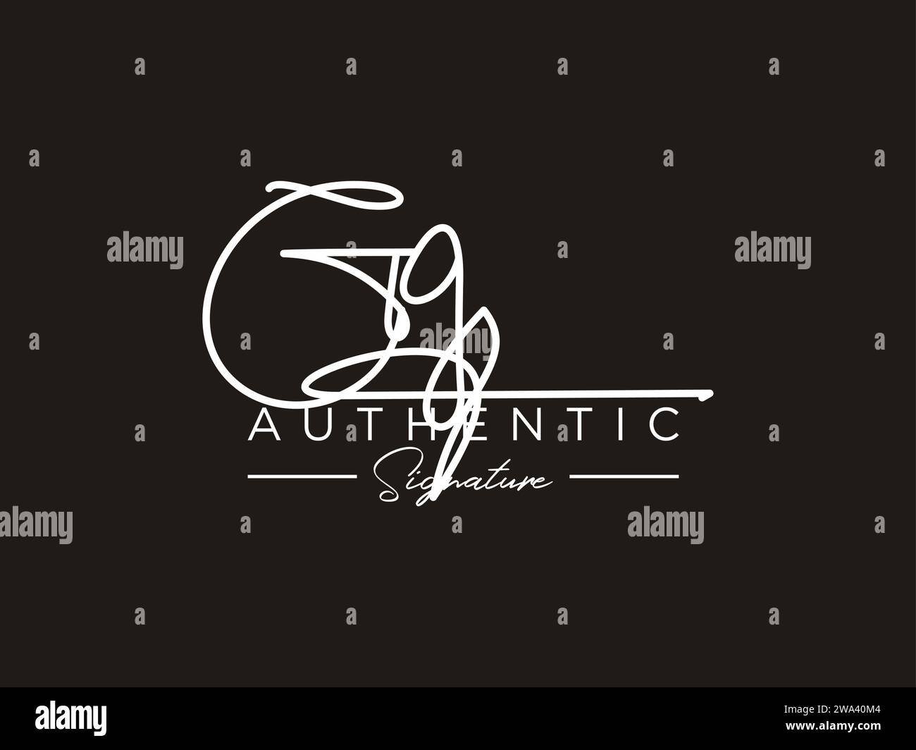 GG Signature Logo Template Vector Stock Vector Image & Art - Alamy