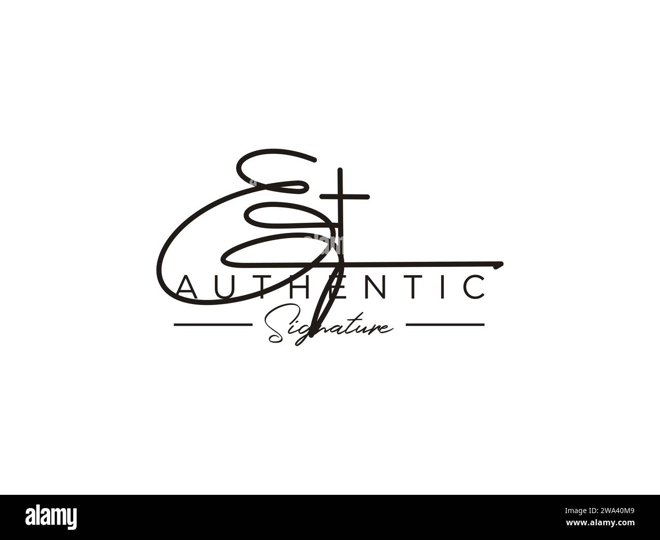 ET Signature Logo Template Vector Stock Vector Image & Art - Alamy