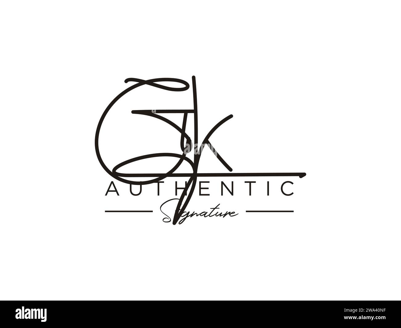 GK Signature Logo Template Vector Stock Vector Image & Art - Alamy