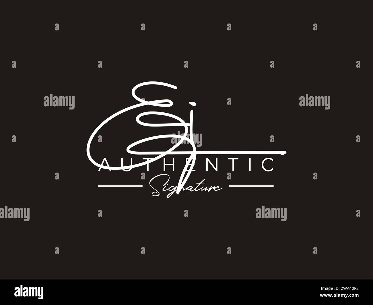 EI Signature Logo Template Vector Stock Vector Image & Art - Alamy
