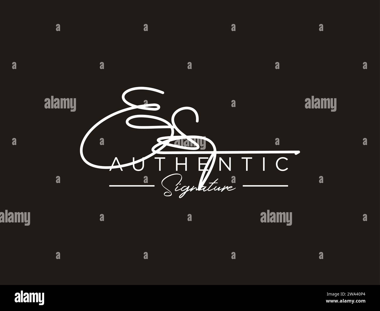 ES Signature Logo Template Vector Stock Vector Image & Art - Alamy