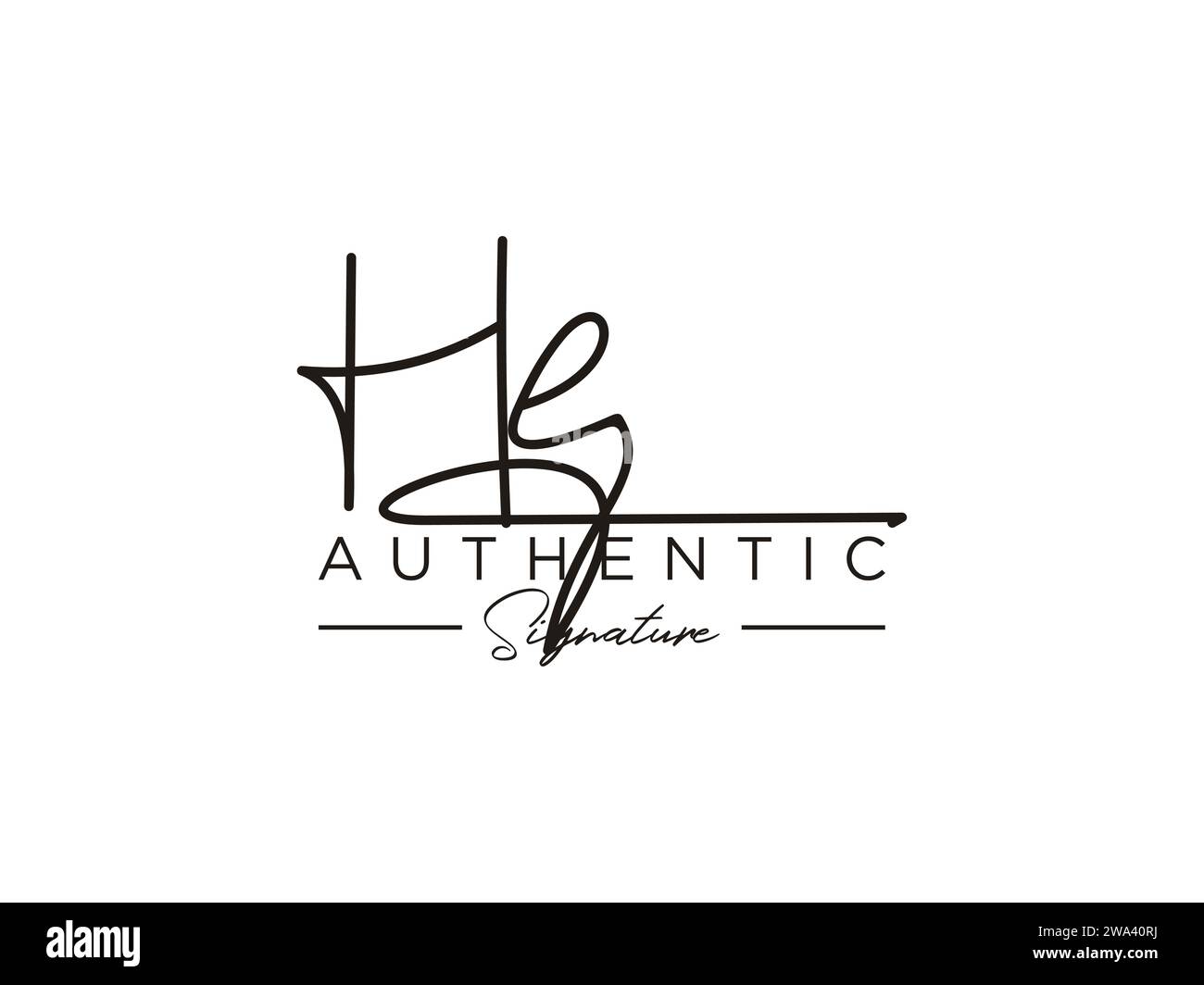 HE Signature Logo Template Vector Stock Vector Image & Art - Alamy