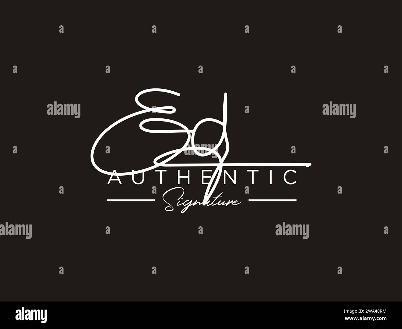 ED Signature Logo Template Vector Stock Vector Image & Art - Alamy