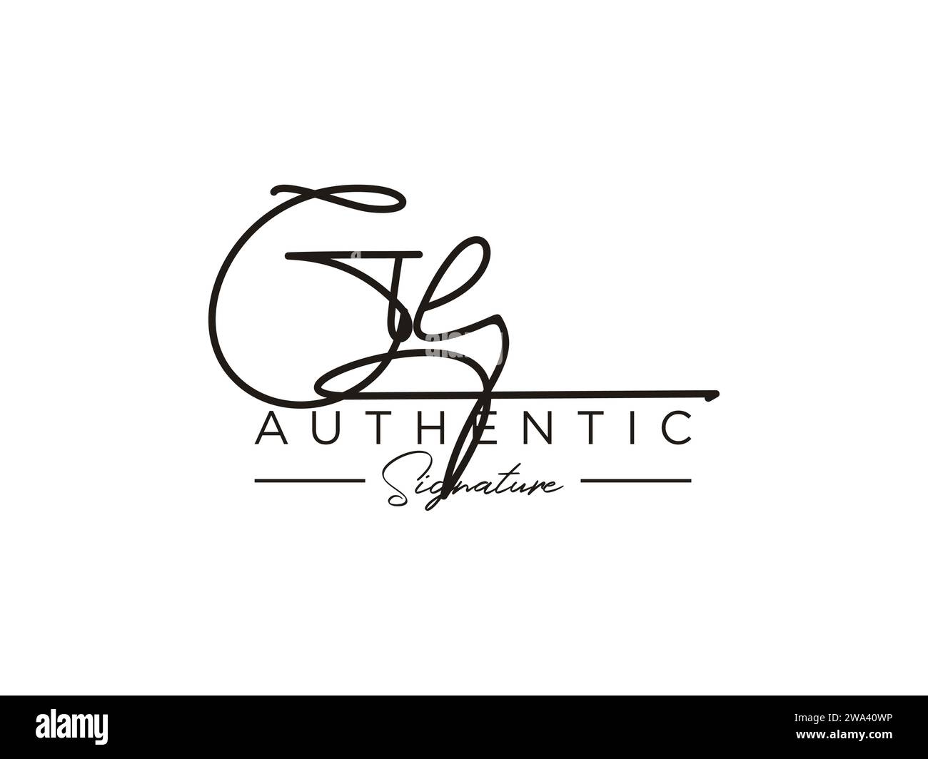 GE Signature Logo Template Vector Stock Vector Image & Art - Alamy