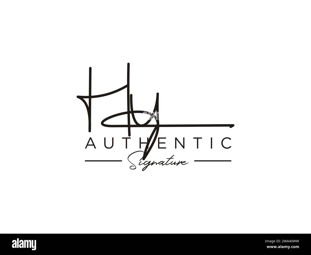 HU Signature Logo Template Vector Stock Vector Image & Art - Alamy