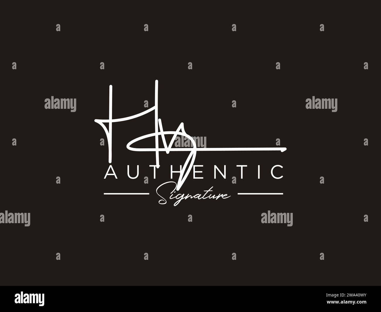 HV Signature Logo Template Vector Stock Vector Image & Art - Alamy