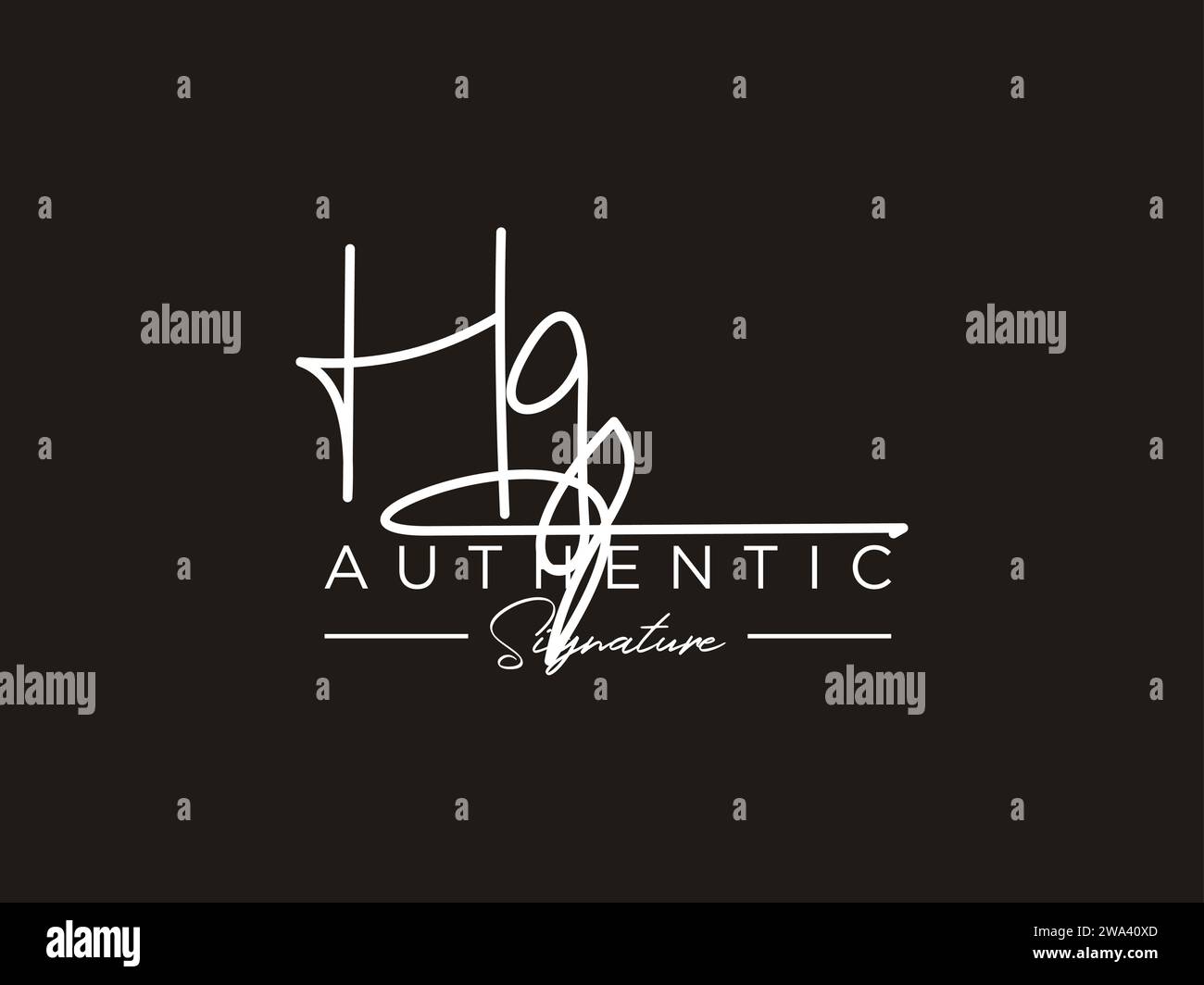 HG Signature Logo Template Vector Stock Vector Image & Art - Alamy