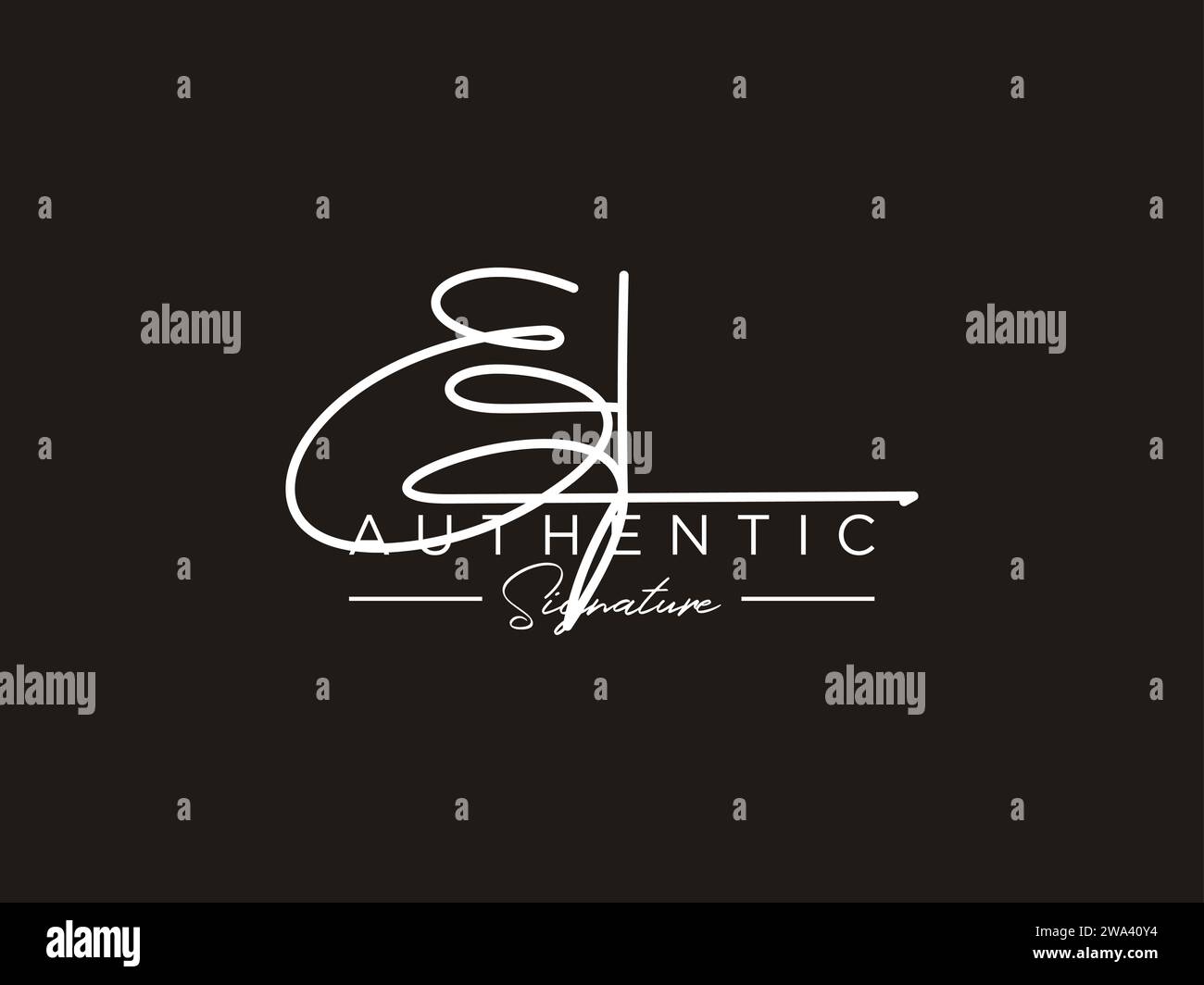 EL Signature Logo Template Vector Stock Vector Image & Art - Alamy