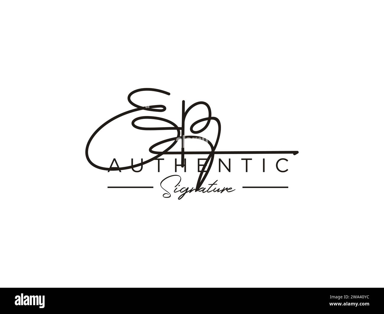 EP Signature Logo Template Vector Stock Vector Image & Art - Alamy