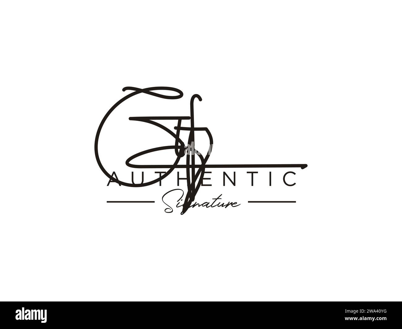 GF Signature Logo Template Vector Stock Vector Image & Art - Alamy
