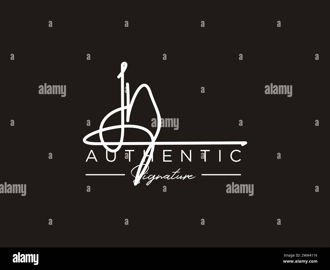 JN Signature Logo Template Vector Stock Vector Image & Art - Alamy
