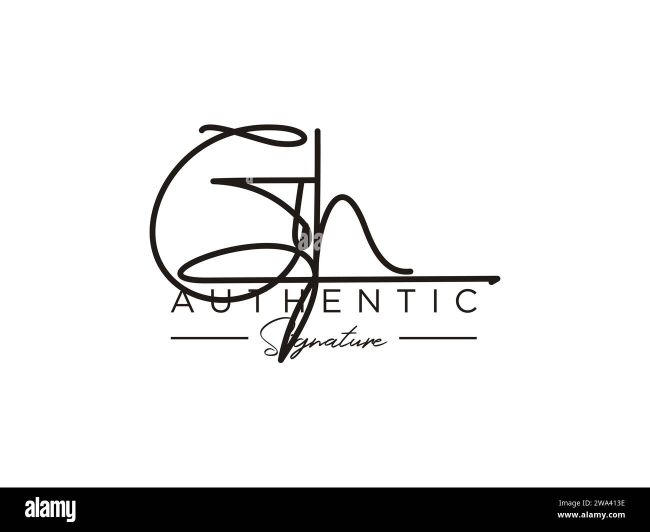 GH Signature Logo Template Vector Stock Vector Image & Art - Alamy
