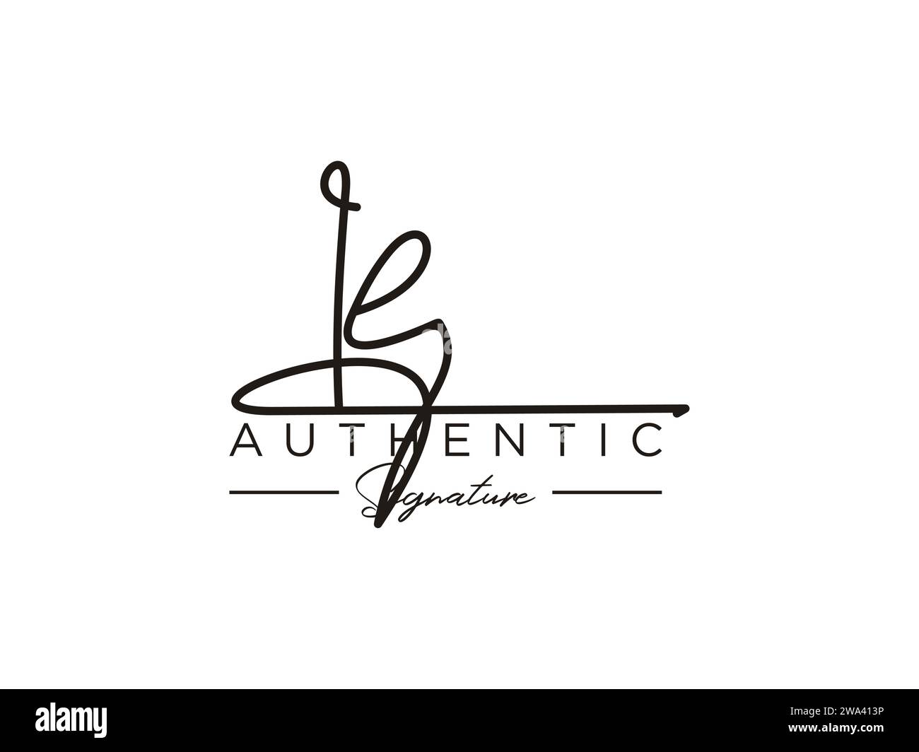 IE Signature Logo Template Vector Stock Vector Image & Art - Alamy