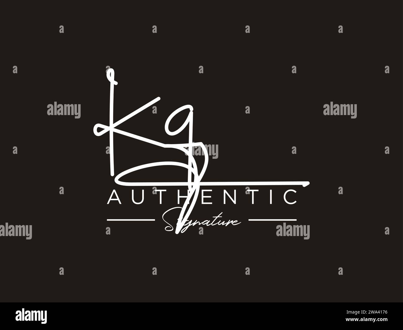 KQ Signature Logo Template Vector Stock Vector Image & Art - Alamy
