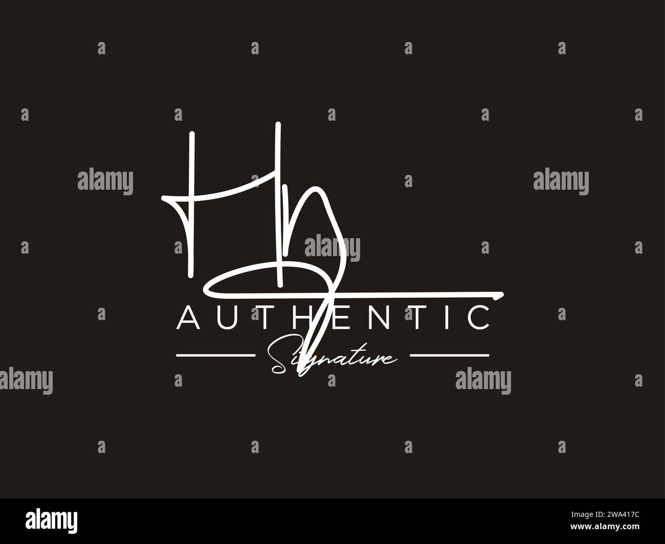 HN Signature Logo Template Vector Stock Vector Image & Art - Alamy