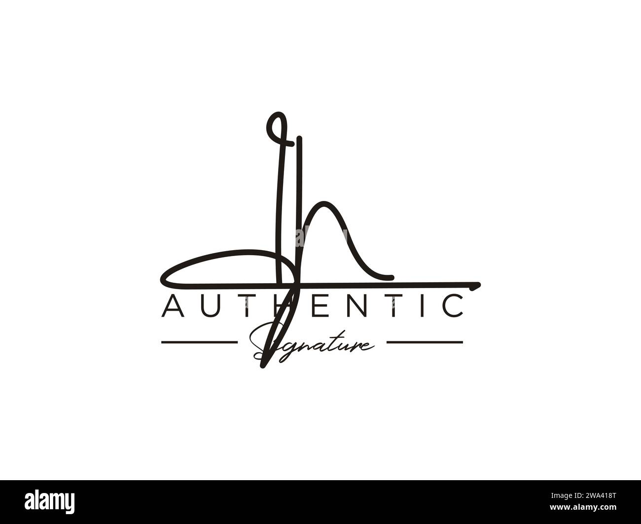 IH Signature Logo Template Vector Stock Vector Image & Art - Alamy