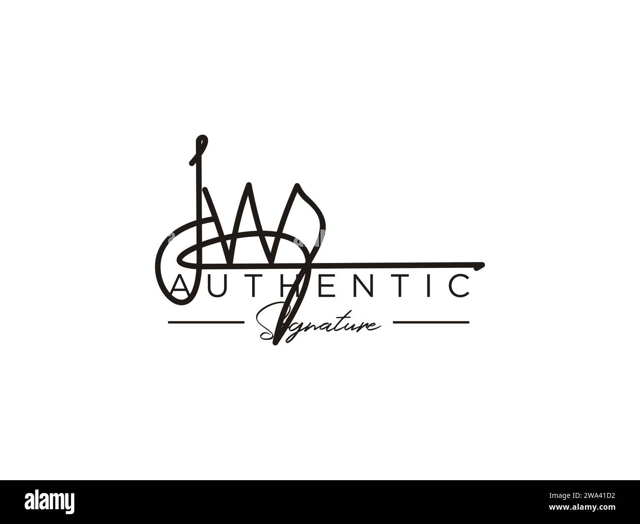 JW Signature Logo Template Vector Stock Vector Image & Art - Alamy