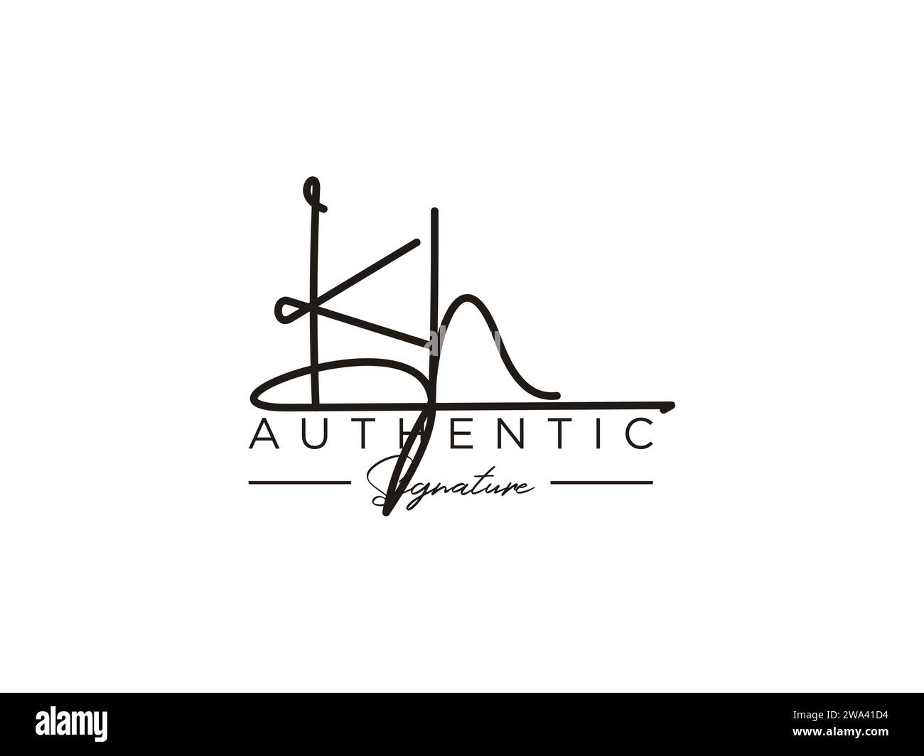 KH Signature Logo Template Vector Stock Vector Image & Art - Alamy