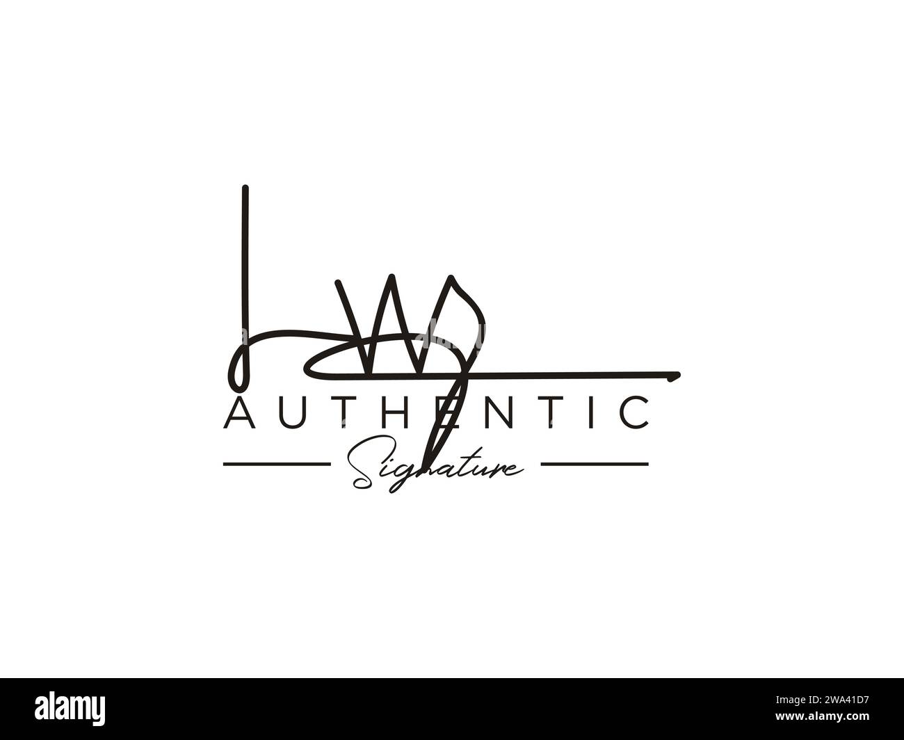 LW Signature Logo Template Vector Stock Vector Image & Art - Alamy