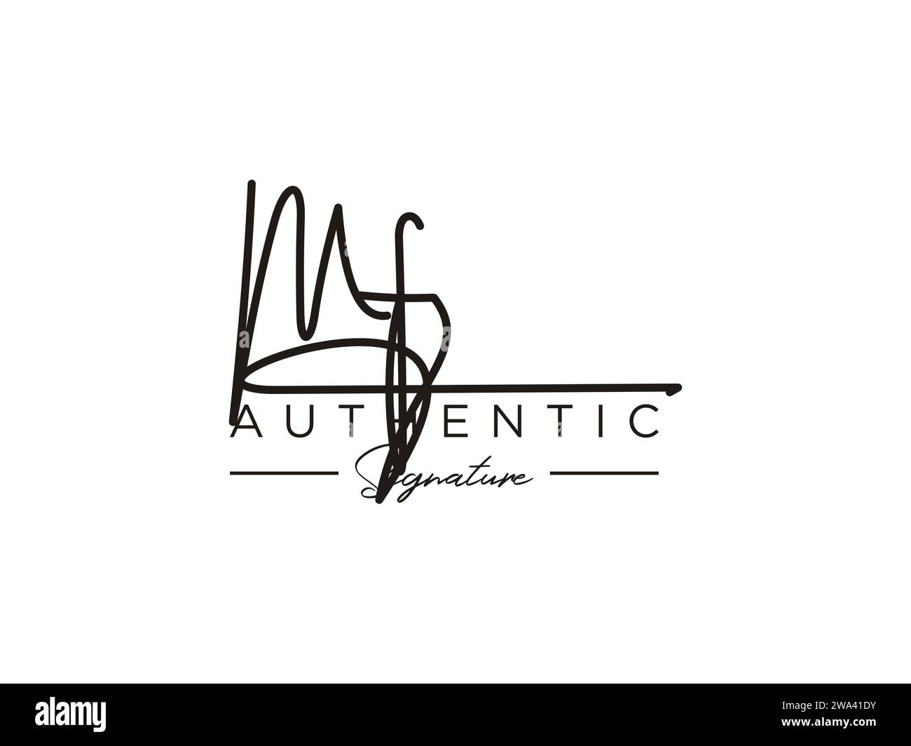 MF Signature Logo Template Vector Stock Vector Image & Art - Alamy