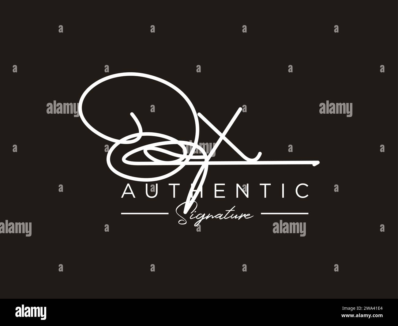 OX Signature Logo Template Vector Stock Vector Image & Art - Alamy