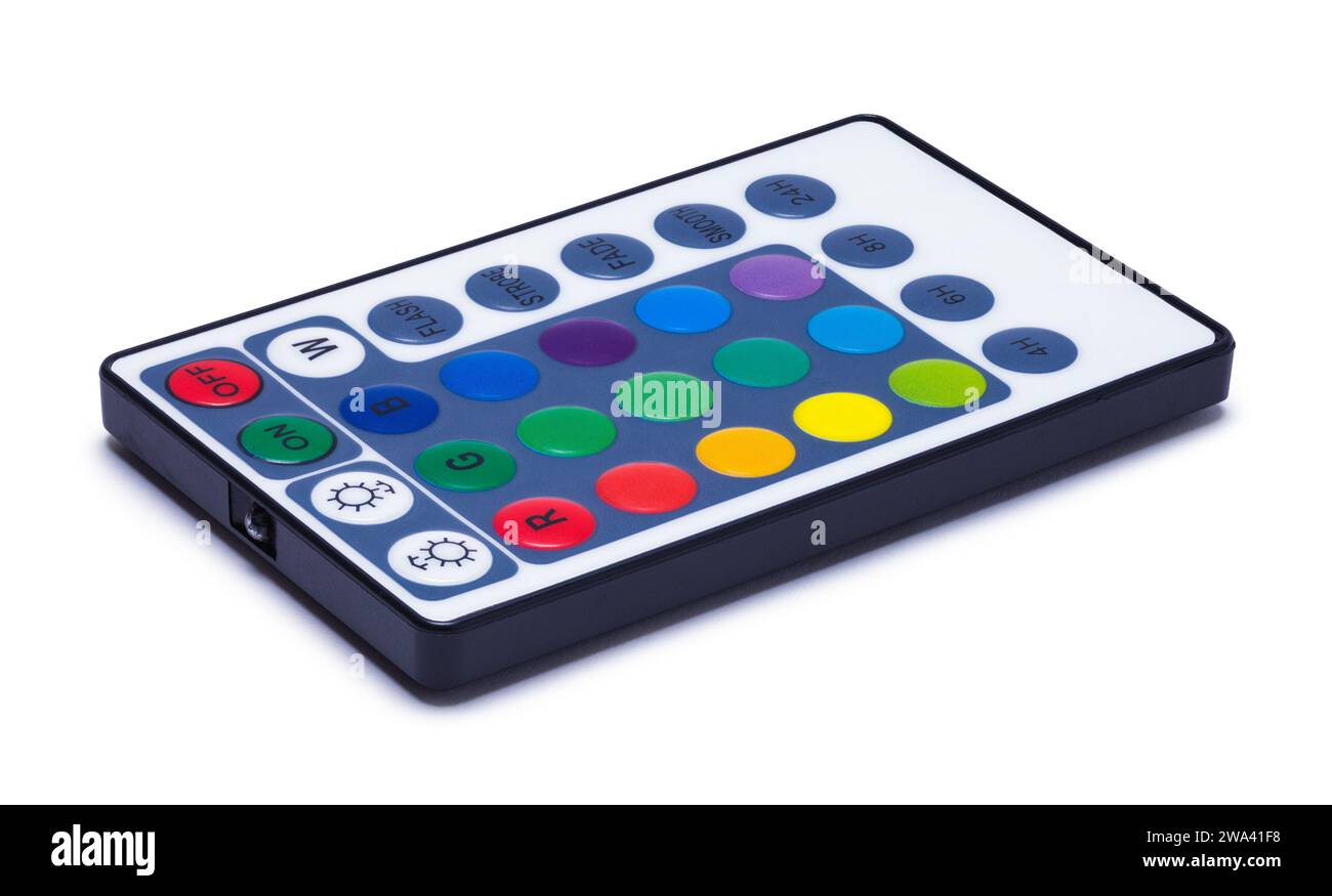 Light Remote Control Cut Out On White Stock Photo - Alamy