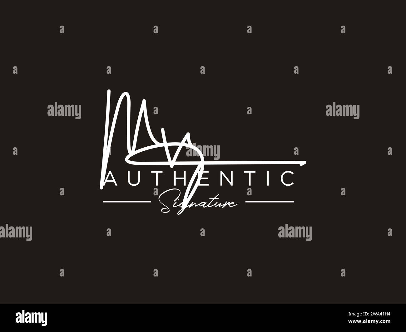 MV Signature Logo Template Vector Stock Vector Image & Art - Alamy