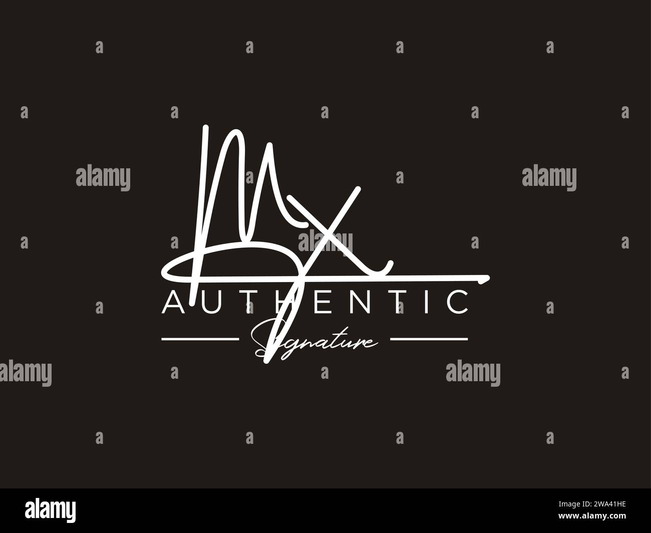 MX Signature Logo Template Vector Stock Vector Image & Art - Alamy