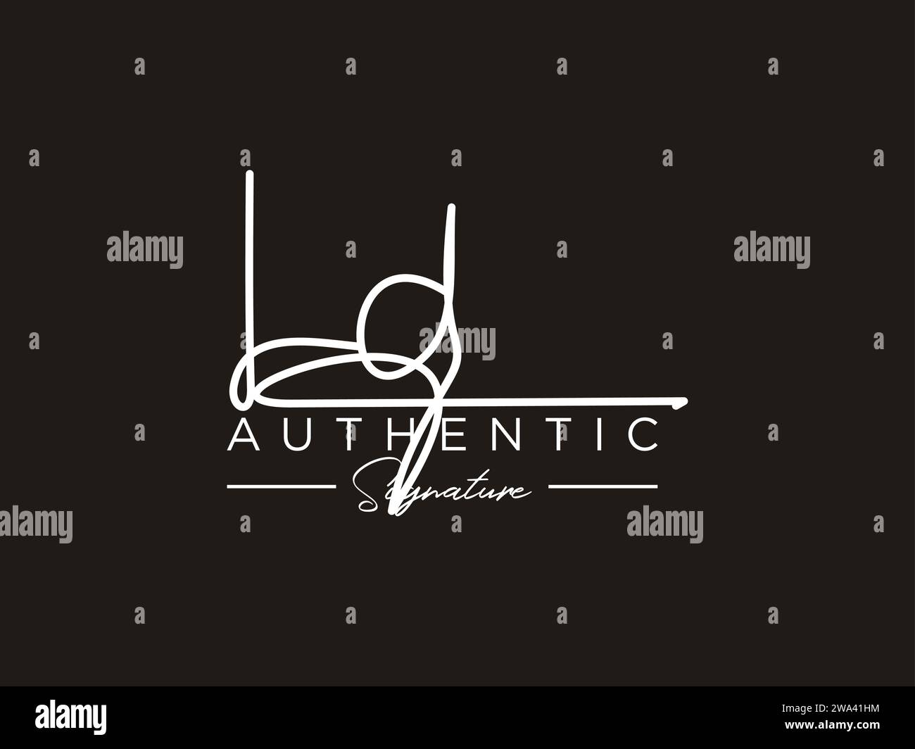 LD Signature Logo Template Vector Stock Vector Image & Art - Alamy