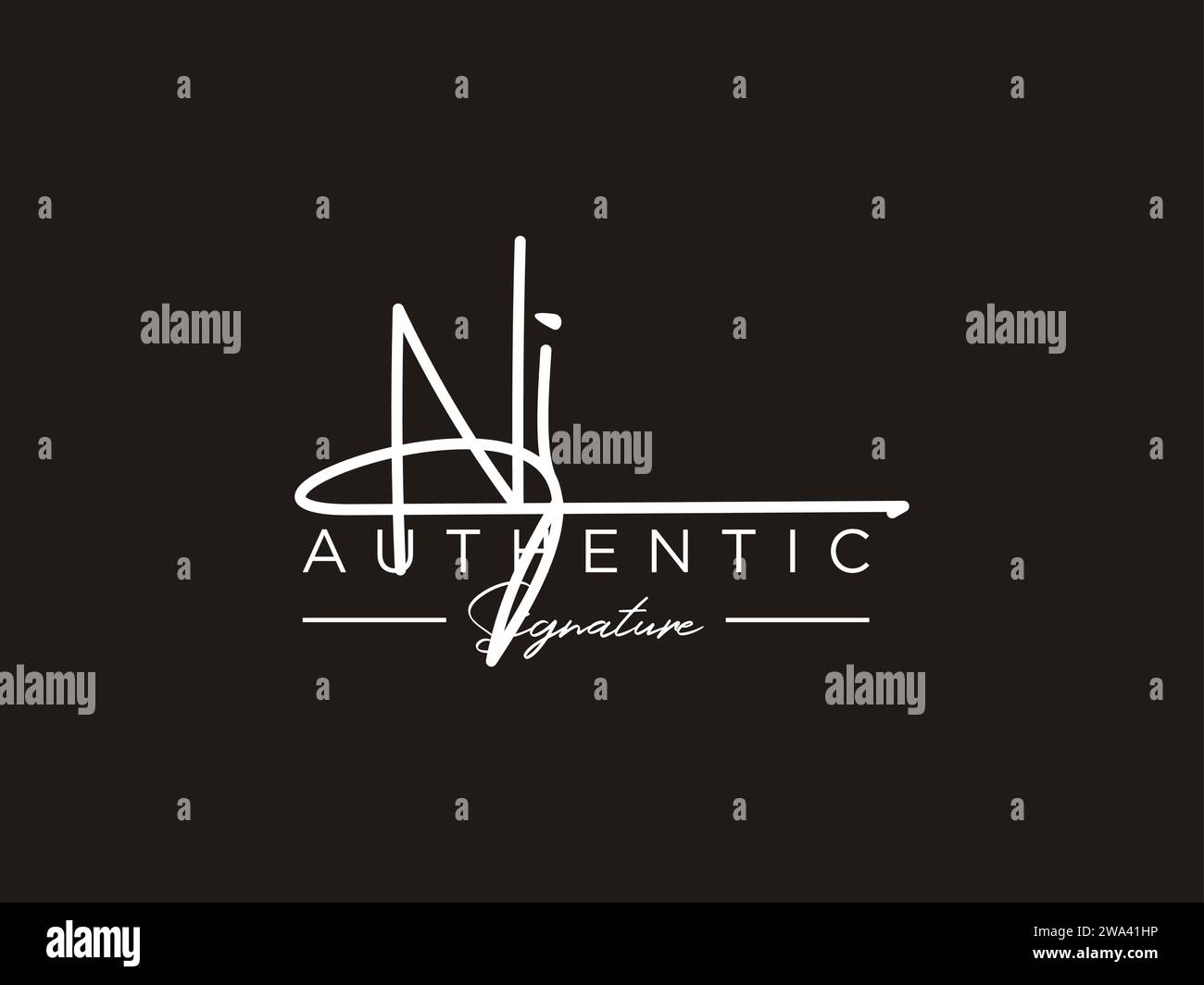 NI Signature Logo Template Vector Stock Vector Image & Art - Alamy