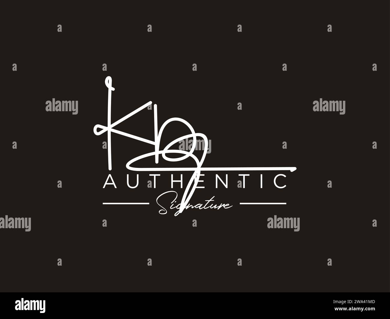 KB Signature Logo Template Vector Stock Vector Image & Art - Alamy