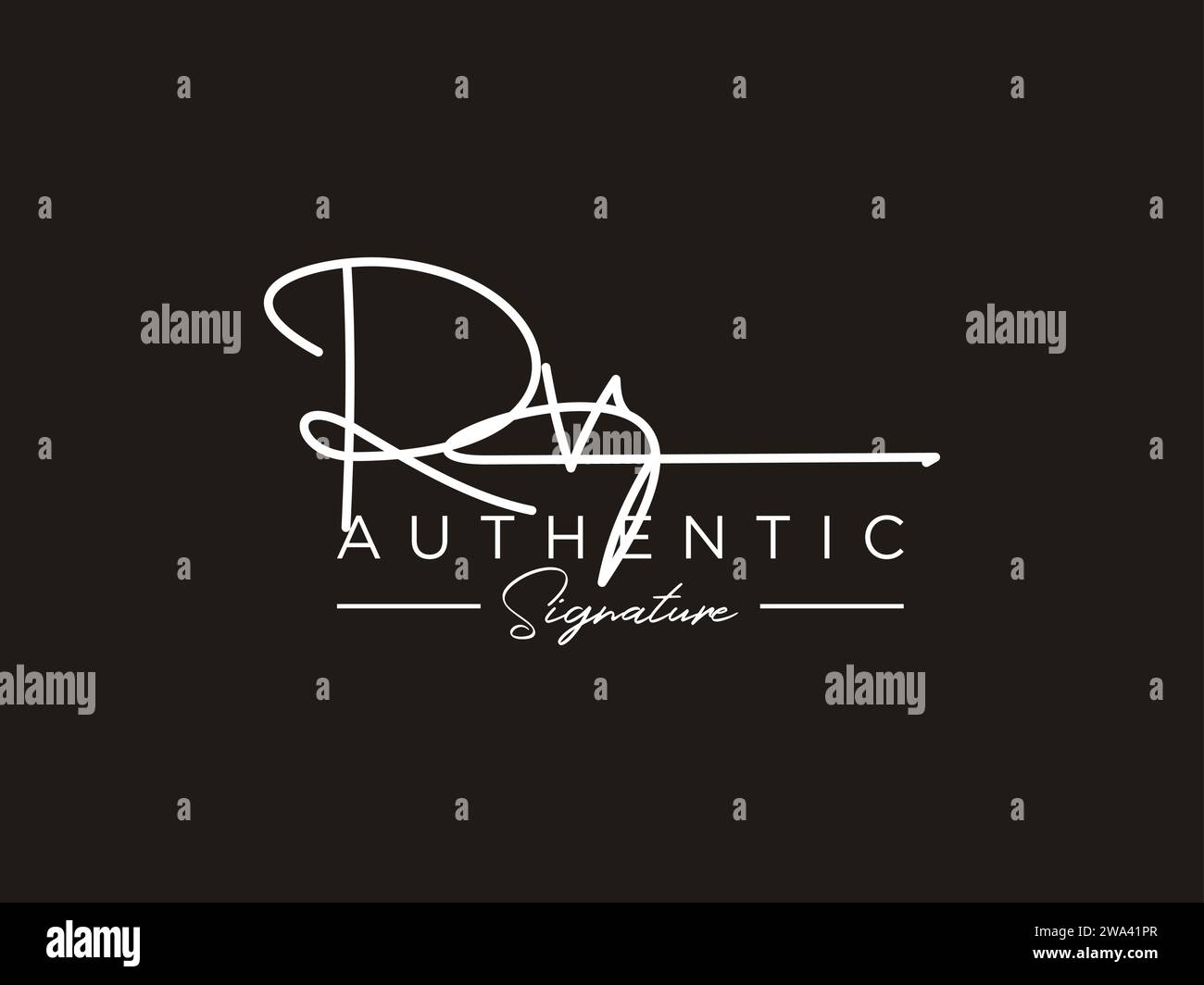 RV Signature Logo Template Vector Stock Vector Image & Art - Alamy