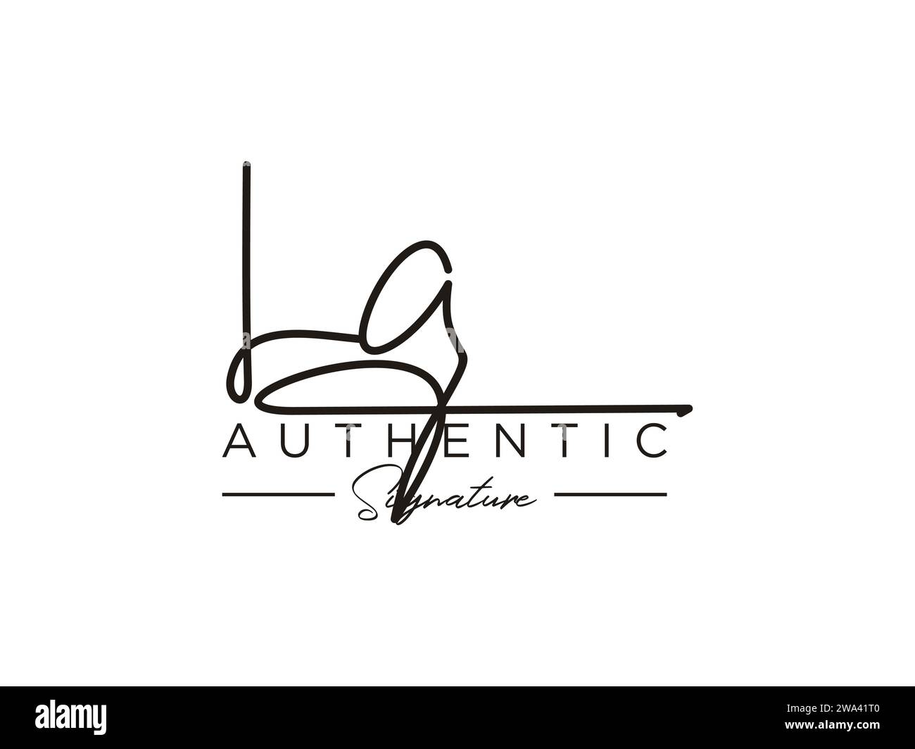 LA Signature Logo Template Vector Stock Vector Image & Art - Alamy
