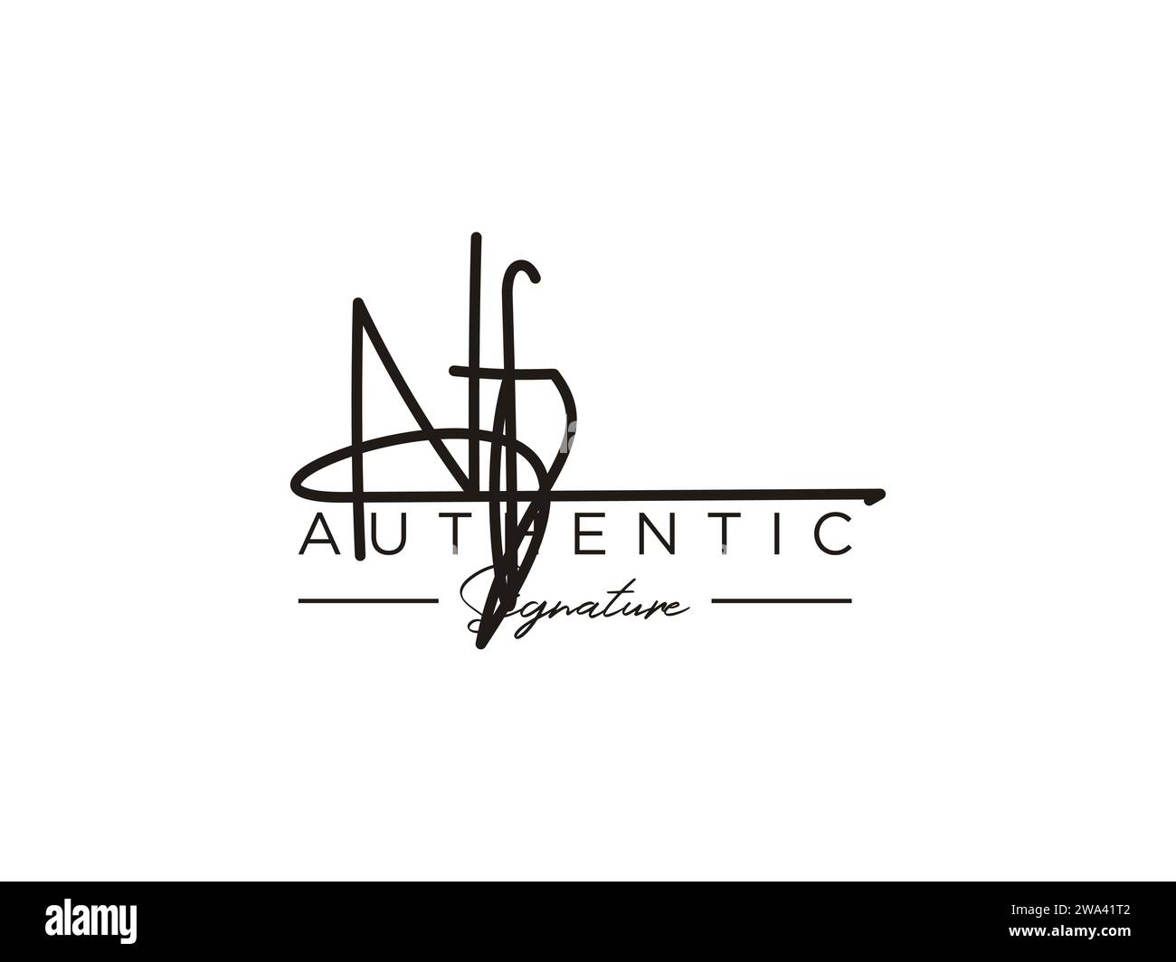 NF Signature Logo Template Vector Stock Vector Image & Art - Alamy