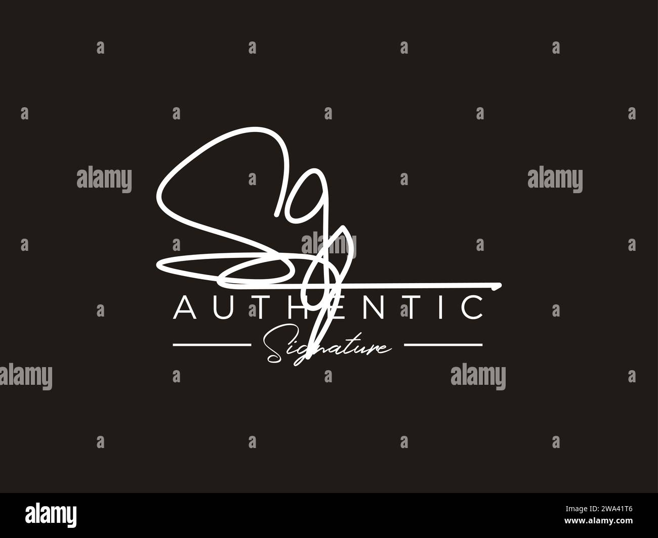 SG Signature Logo Template Vector Stock Vector Image & Art - Alamy