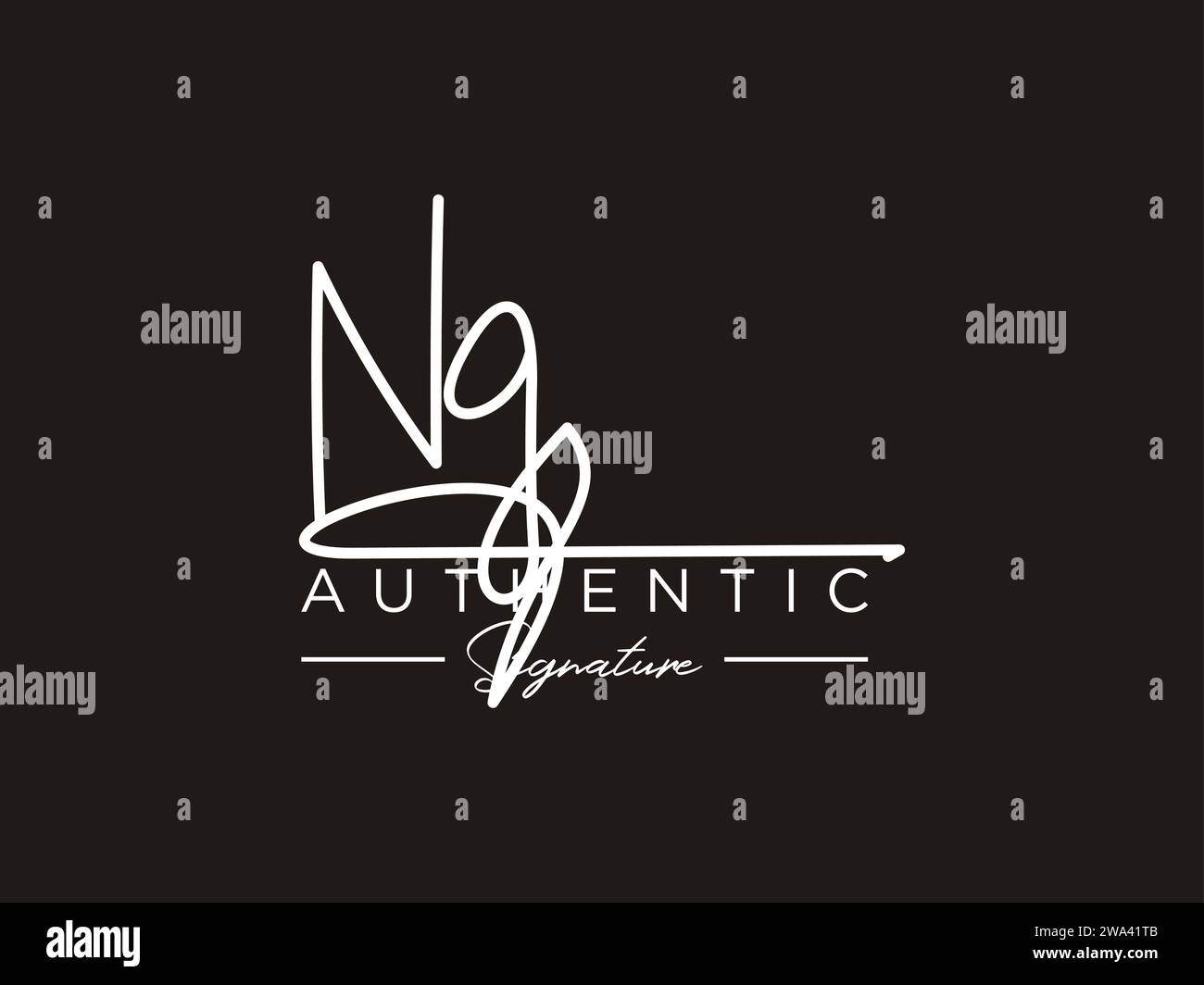 NG Signature Logo Template Vector Stock Vector Image & Art - Alamy