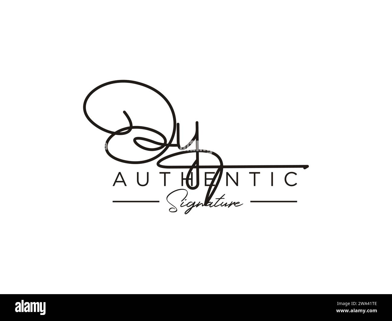 Oy Signature Logo Template Vector Stock Vector Image And Art Alamy